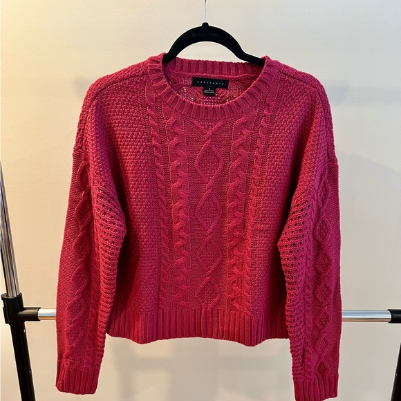 Sanctuary | Sweaters | Sanctuary Raspberry Cable Knit Sweater | Poshmark